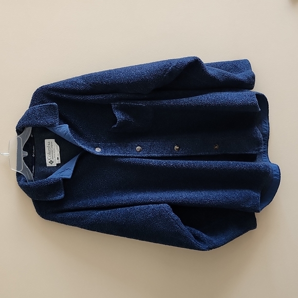 Columbia | Jackets & Coats | Columbia Fleece Shirt Men L Navy Blue ...